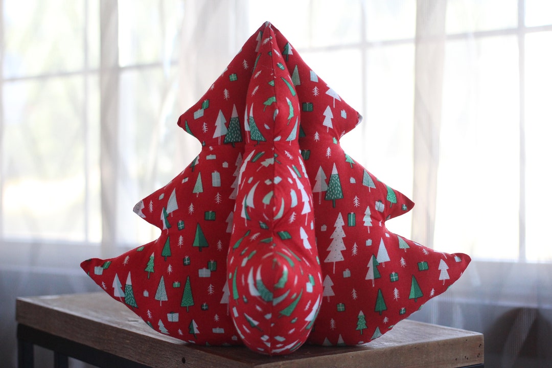 Stuffed Fabric Christmas Tree - Red, White & Green Trees - Etsy