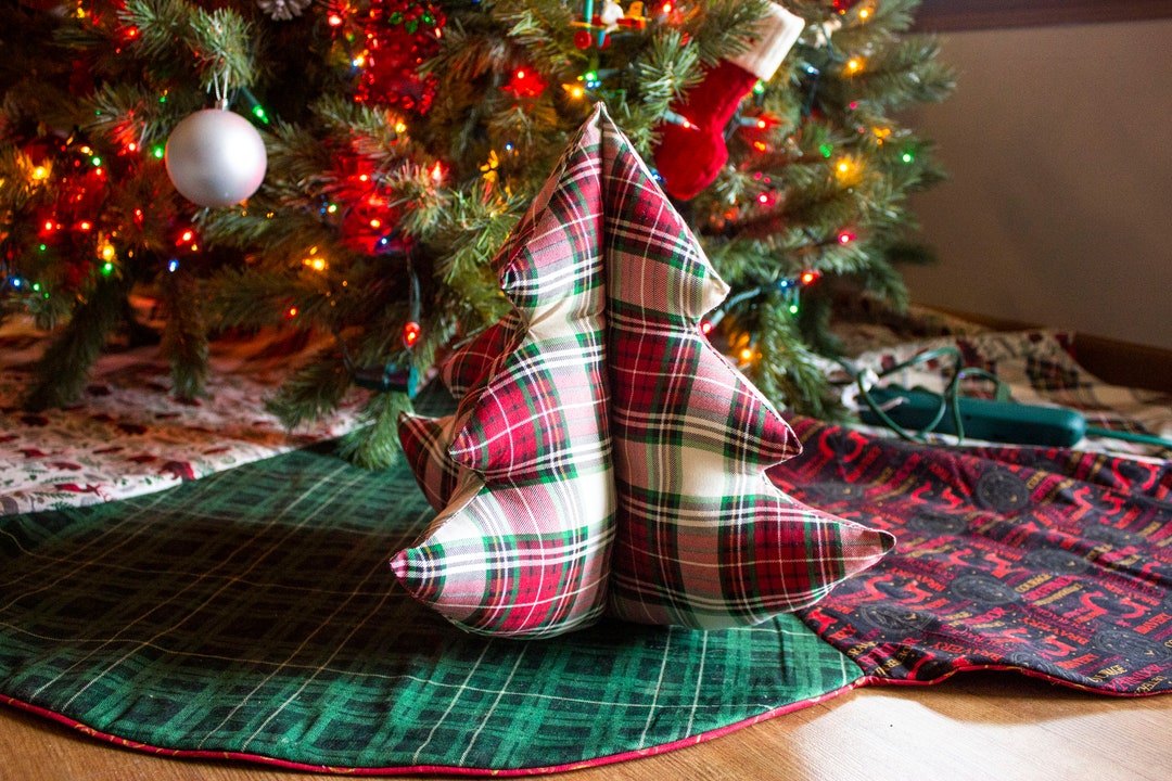 Stuffed Fabric Christmas Tree - Classic Plaid - Etsy