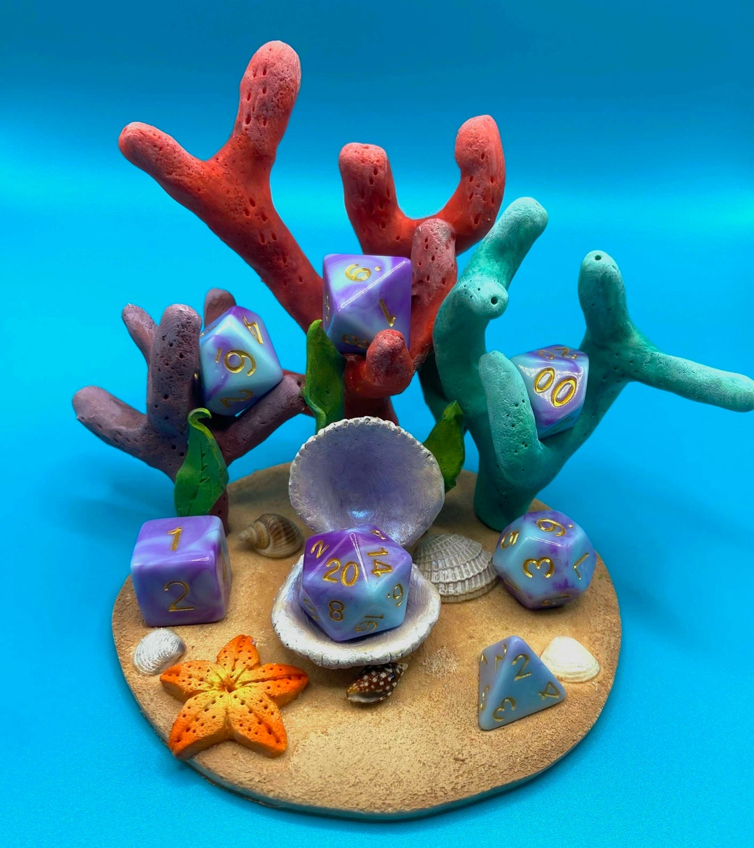 Underwater Coral Themed Dice Display - Etsy