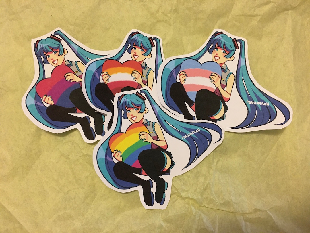 LGBT Pride Hatsune Miku Stickers - Etsy