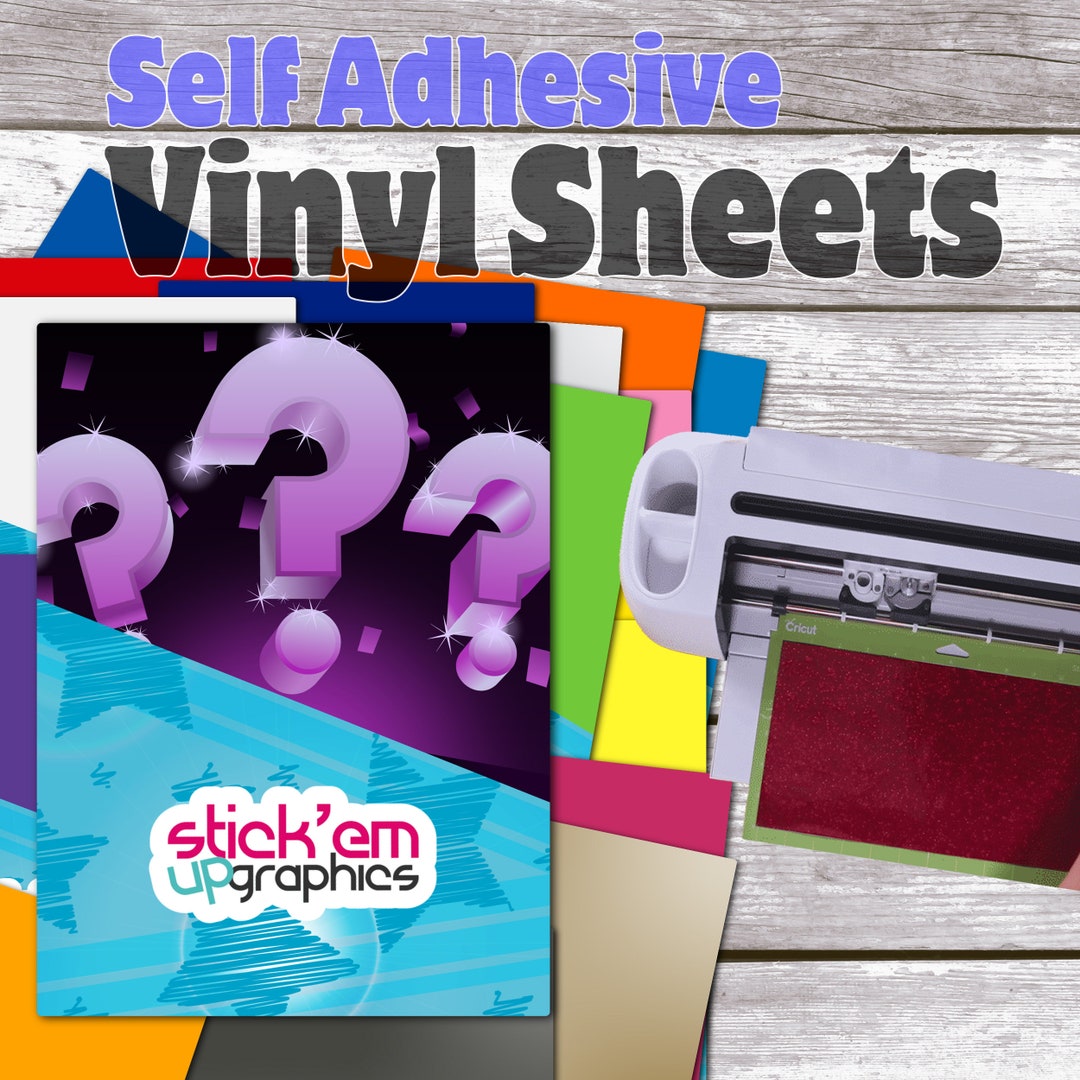 MYSTERY CRAFT BOX 10 Random Sheets of A4 Self Adhesive Vinyl Craft ...