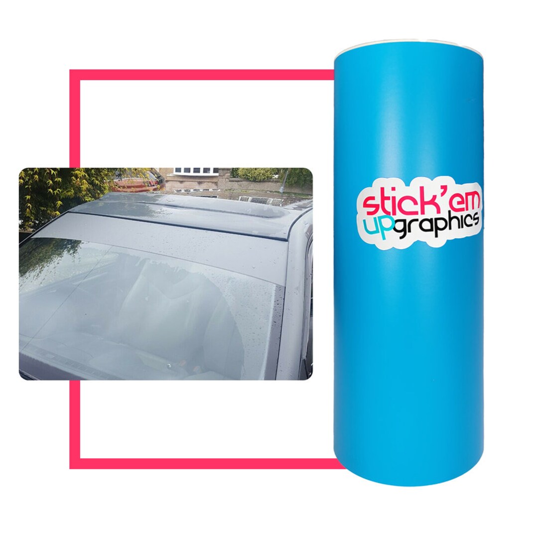 8 Inch Matte Nitrous Blue Sun Strip Sun Visor Vinyl 200mm High X 1400mm ...