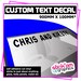 CUSTOM TEXT Decal 900mm X 100mm - Etsy