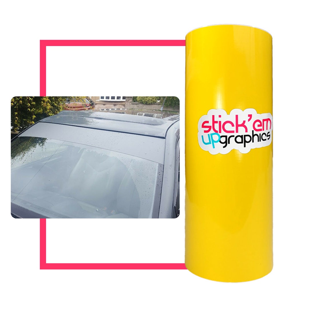 8 Inch Gloss Med Yellow Sun Strip Sun Visor Vinyl 200mm High X 1400mm ...