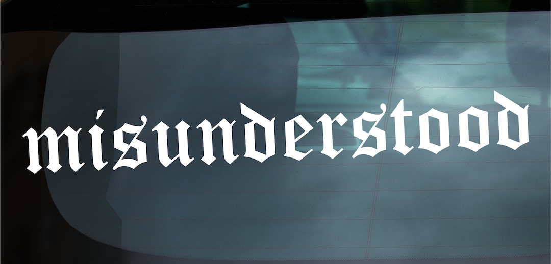 MISUNDERSTOOD Decal 900mm X 100mm - Etsy