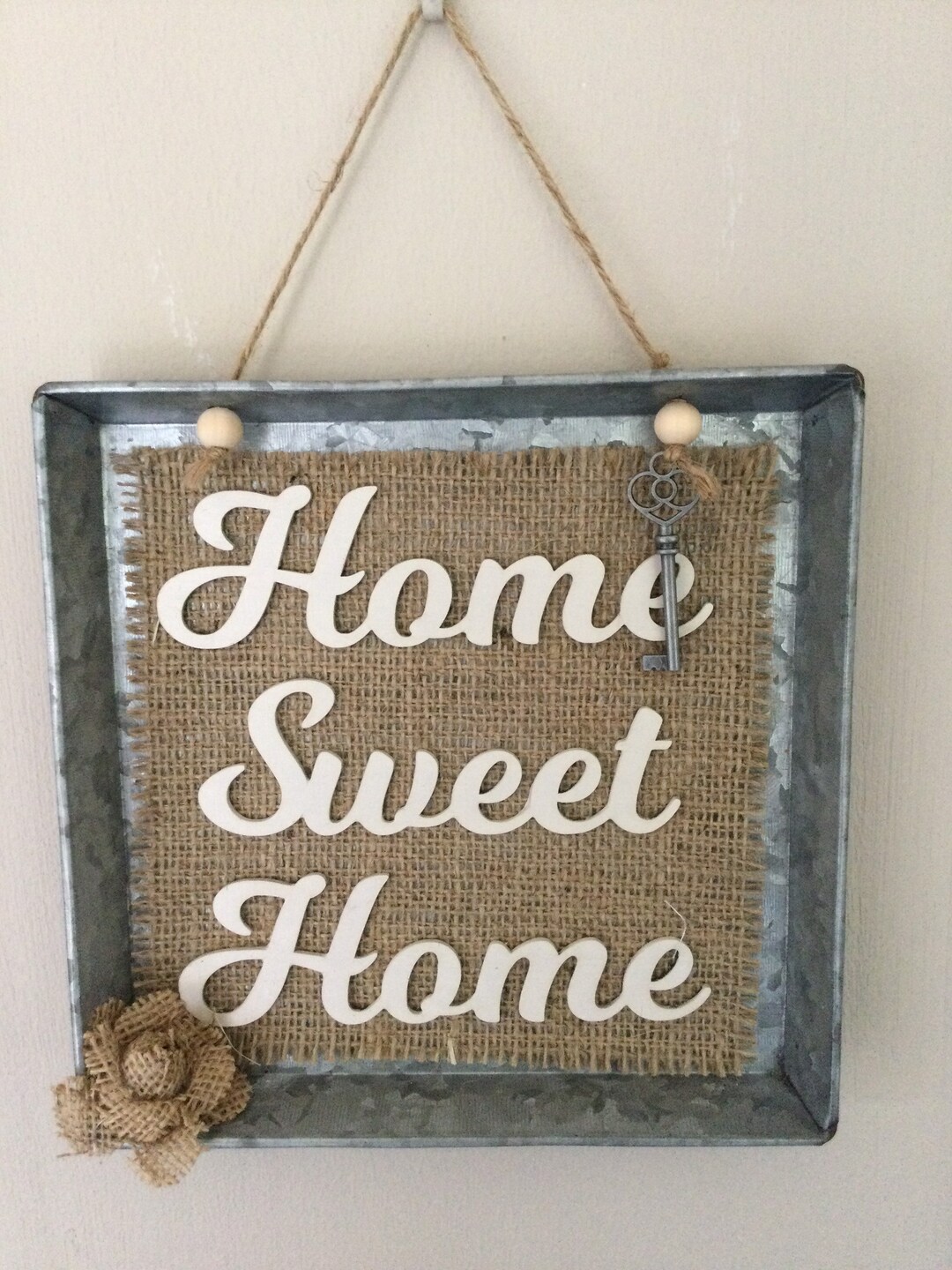 Home Sweet Home Rustic Wall Hanger - Etsy
