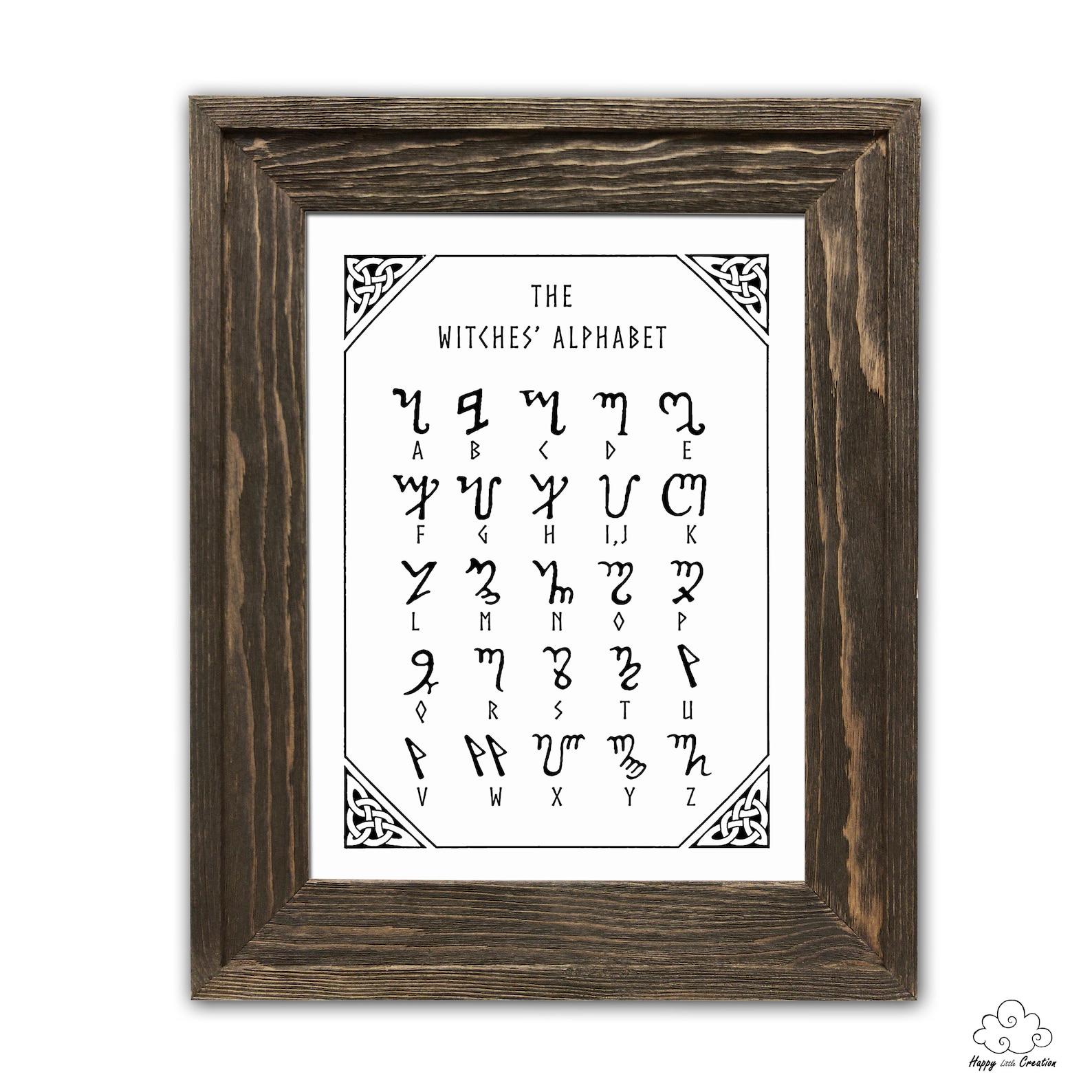 Pagan Alphabet Druid Runes Grimoire Pages Samhain Art - Etsy