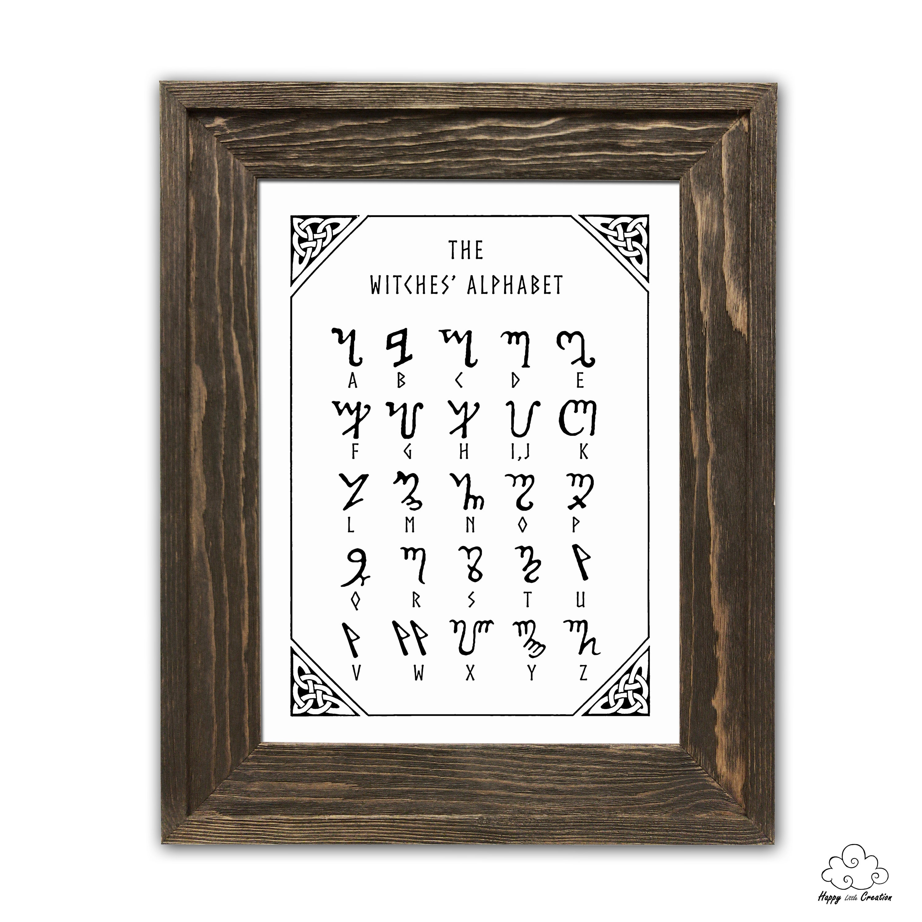 Pagan Alphabet Druid Runes Grimoire Pages Samhain Art | Etsy