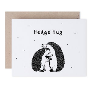 I Miss You Card, Hedge Hug Card, Get Well Soon Card, Send Love Card ...