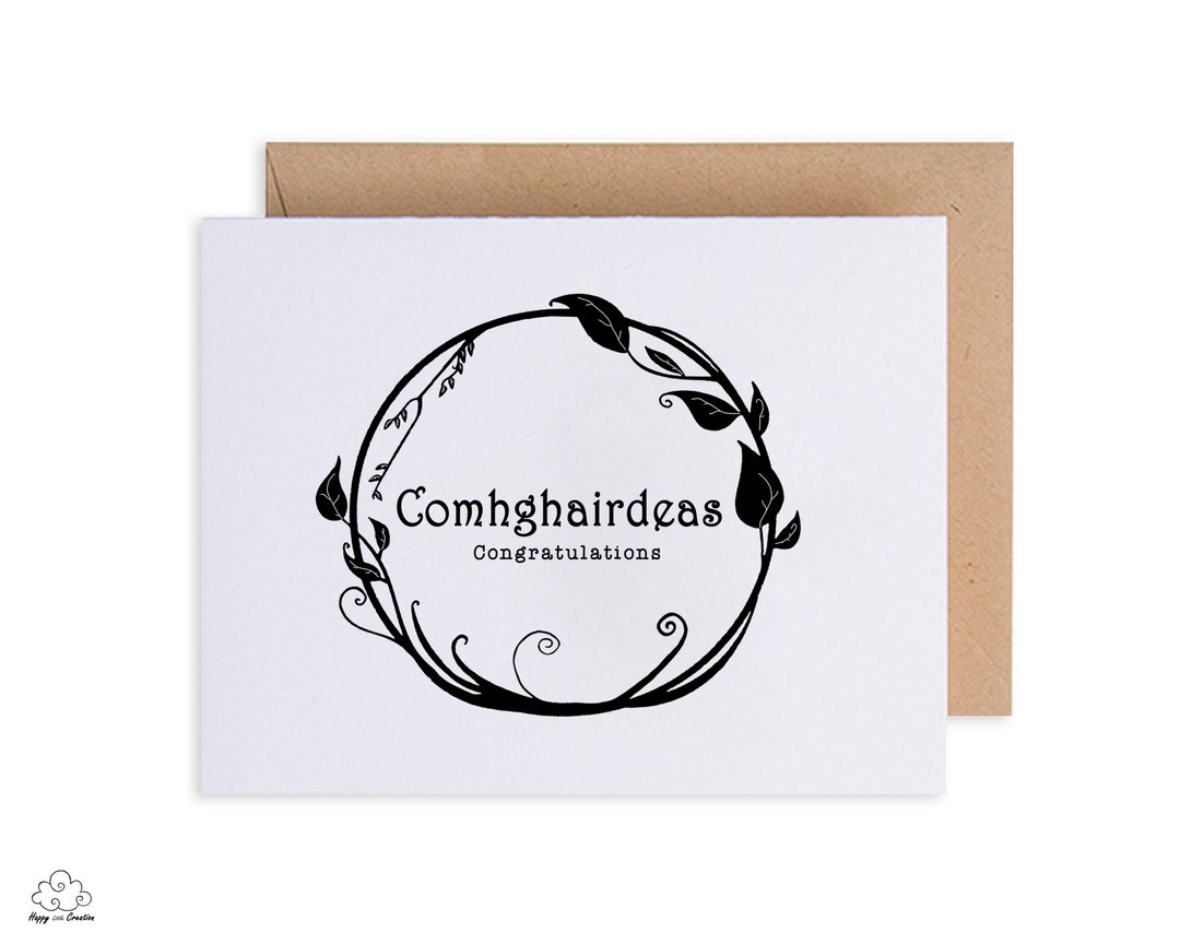 Comhghairdeas Irish Congratulations Card | Irish Language Card | New ...
