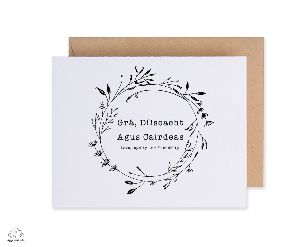 Love Loyalty & Friendship Card | Irish Proverb | Wedding Vows | Irish ...