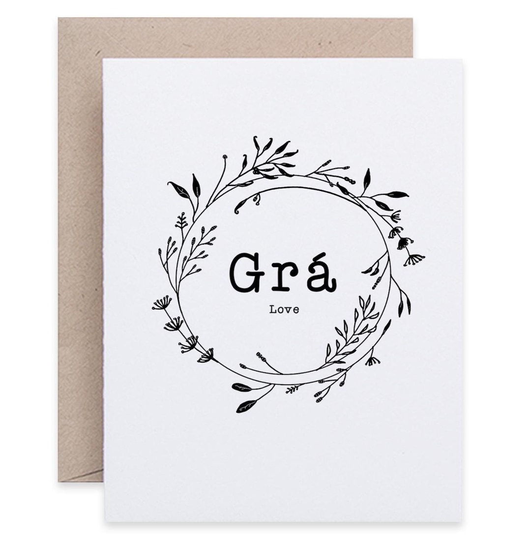 Gra "love" Romantic Irish Greeting Card - Irish Valentine Card ...