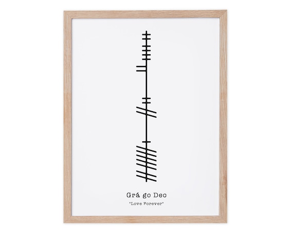 Love Forever Irish Ogham Print Irish Anniversary Gifts Irish - Etsy