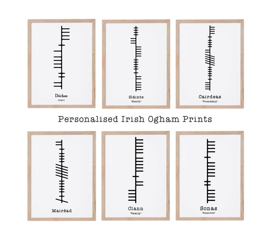 Personalized Irish Ogham Print – Celtic Wall Art – Handcrafted Irish ...