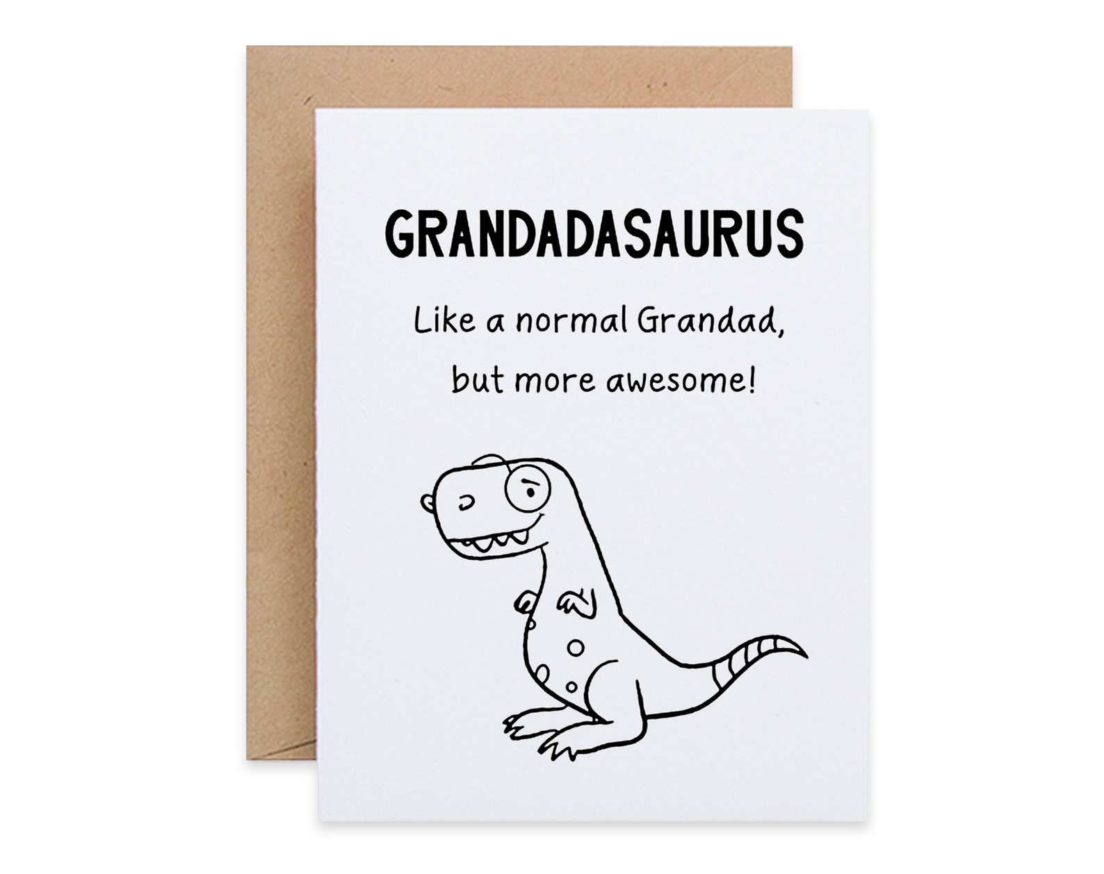 Grandadasaurus Dinosaur Card Funny Grandad Card Irish - Etsy