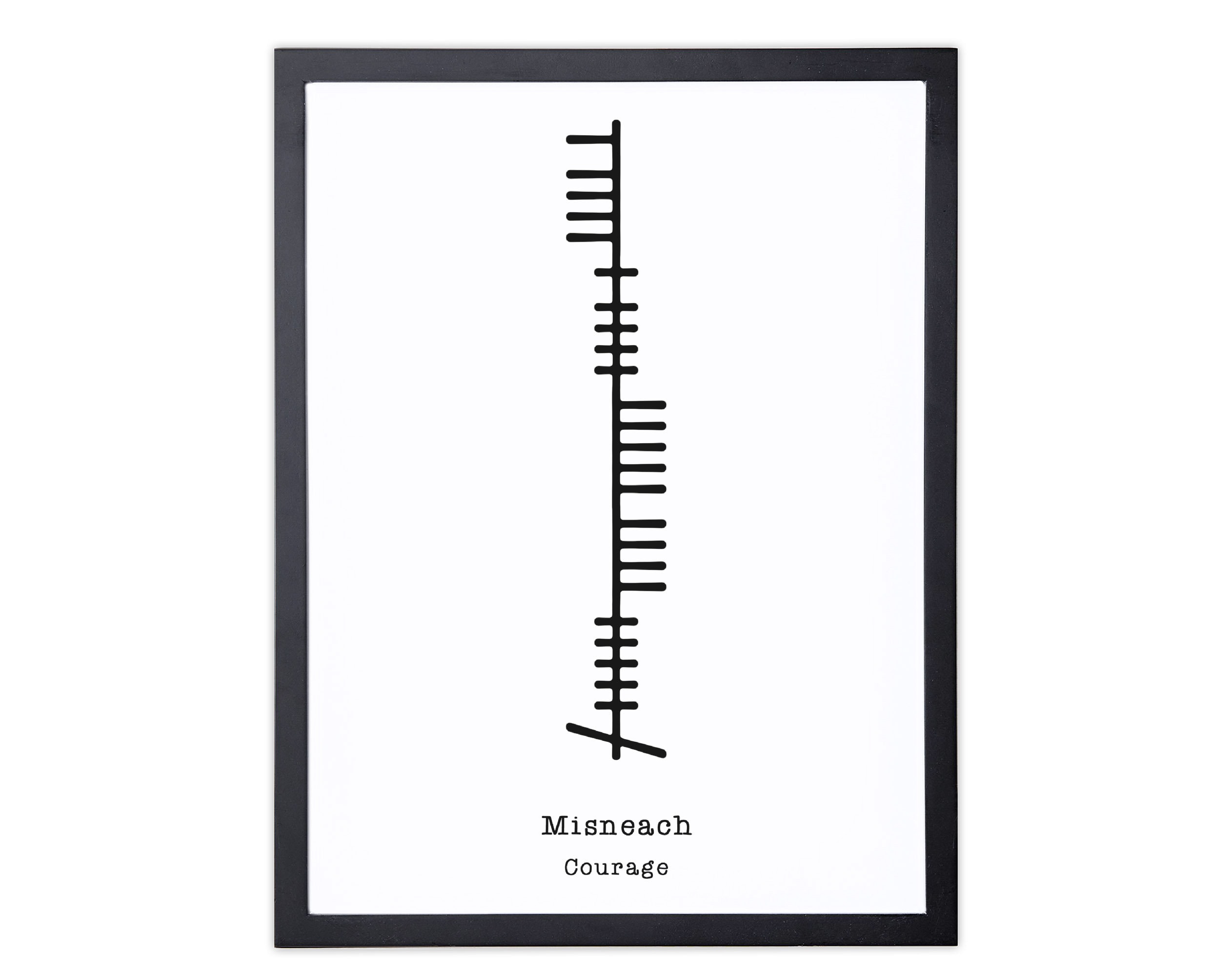 Misneach 'courage' Ogham Art Print – Irish Celtic Wall Art ...