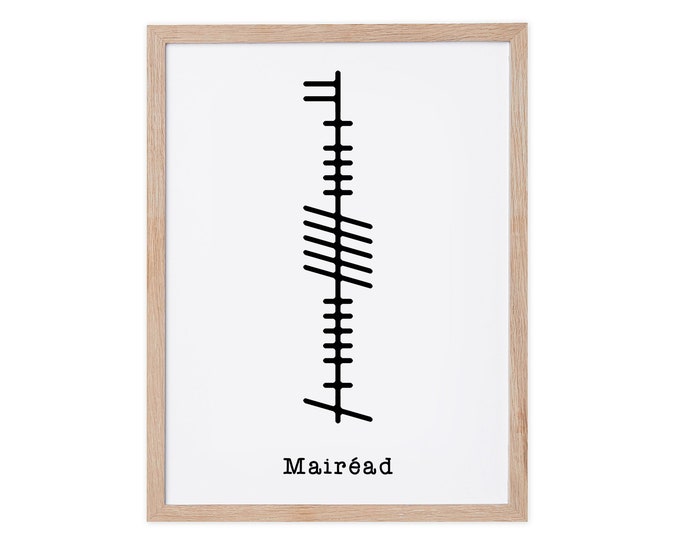 Custom Name Irish Ogham Prints, Irish Language Gifts, Seanfhocal Irish ...