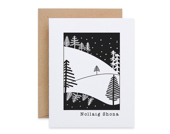 Nollag Shona Cat Irish Christmas Prints, Christmas Wreath Nollaig