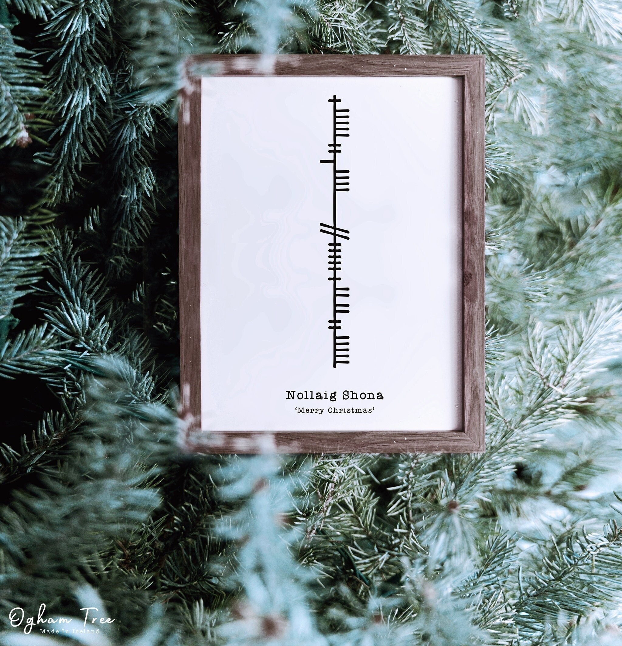 Nollaig Shona Ogham Prints Merry Christmas Ogham Irish - Etsy
