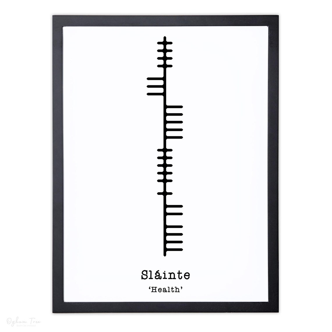 Sláinte 'health' Ogham Art Print – Irish Celtic Wall Art ...