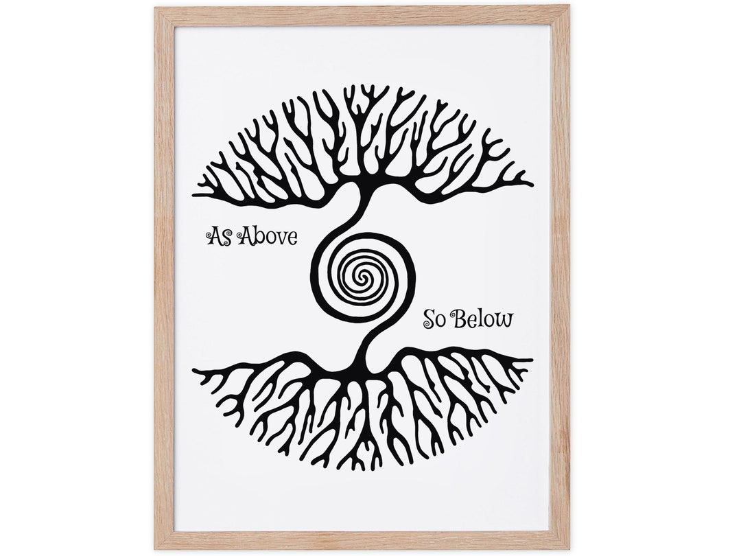 As Above so Below Art Print, Celtic Tree of Life, Pagan Art, Samhain ...