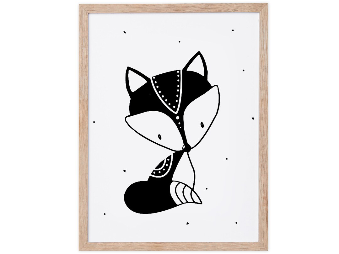 Sionnach Irish Fox Illustration | Fox Cub | Nursery Wall | Irish New ...