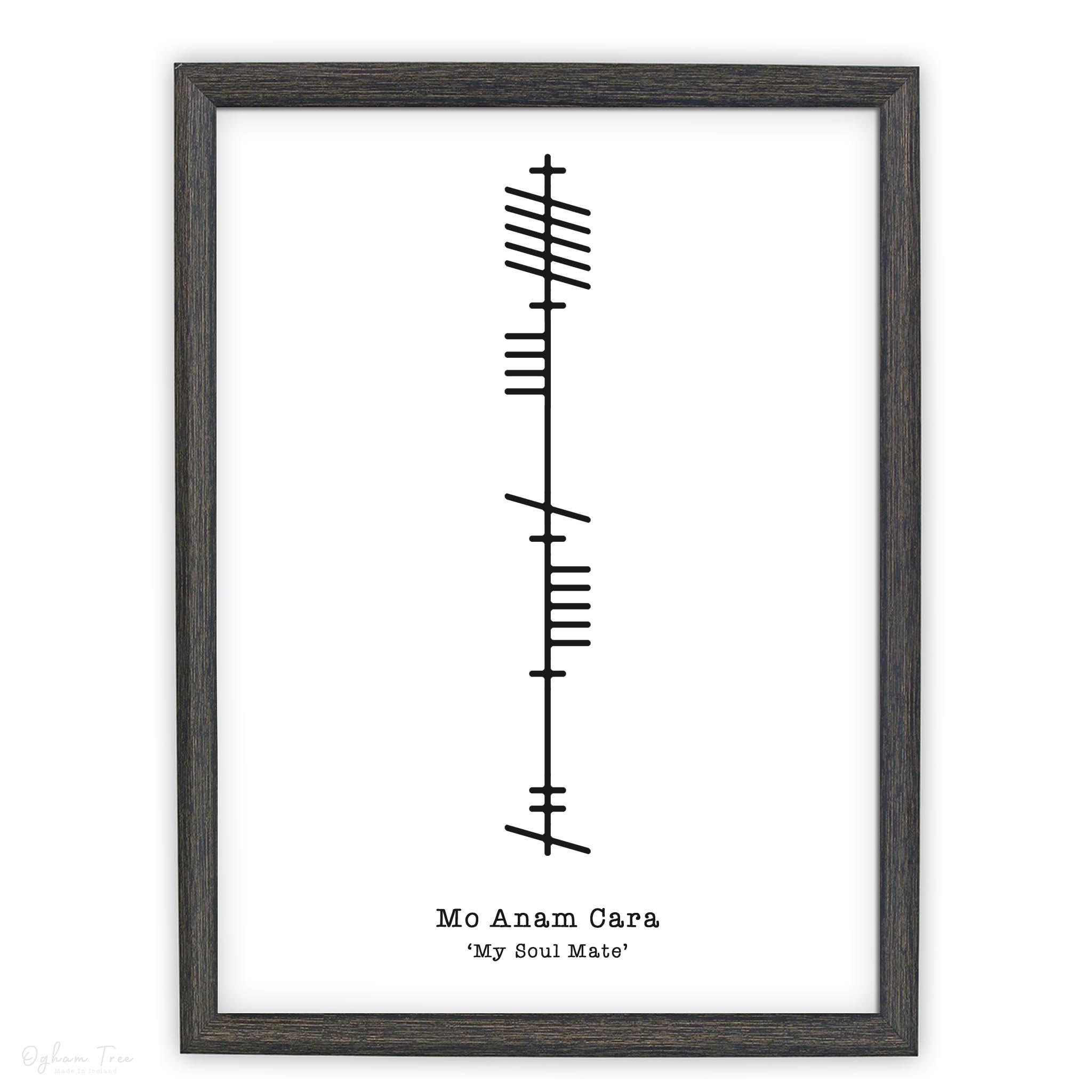 My Soulmate Ogham Prints Mo Anam Cara Irish Prints Irish - Etsy