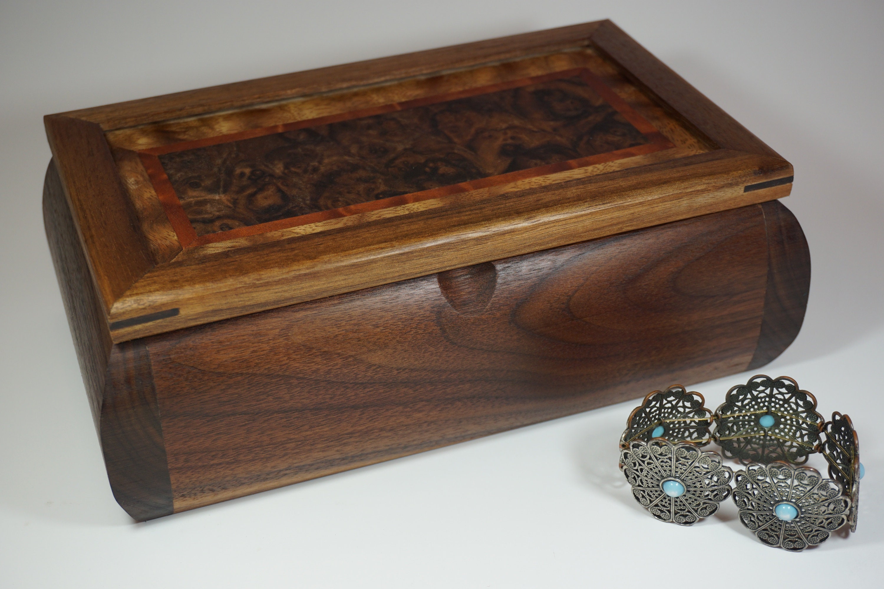 Dresser Top Black Walnut Jewelry Box - Etsy