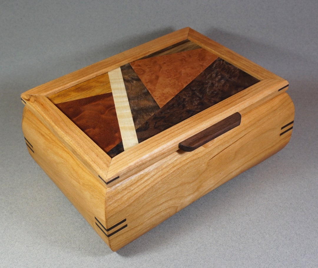 Cherry Wood Jewelry Box, Graduation Gift, Wedding Gift, Mother's Day ...
