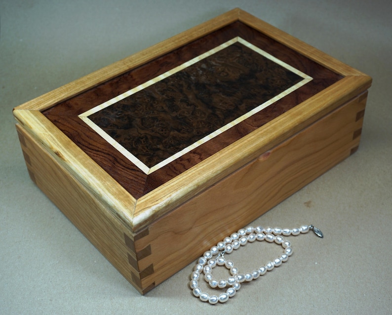 Cherry Dove Tail Box With Sycamore Banding - Etsy