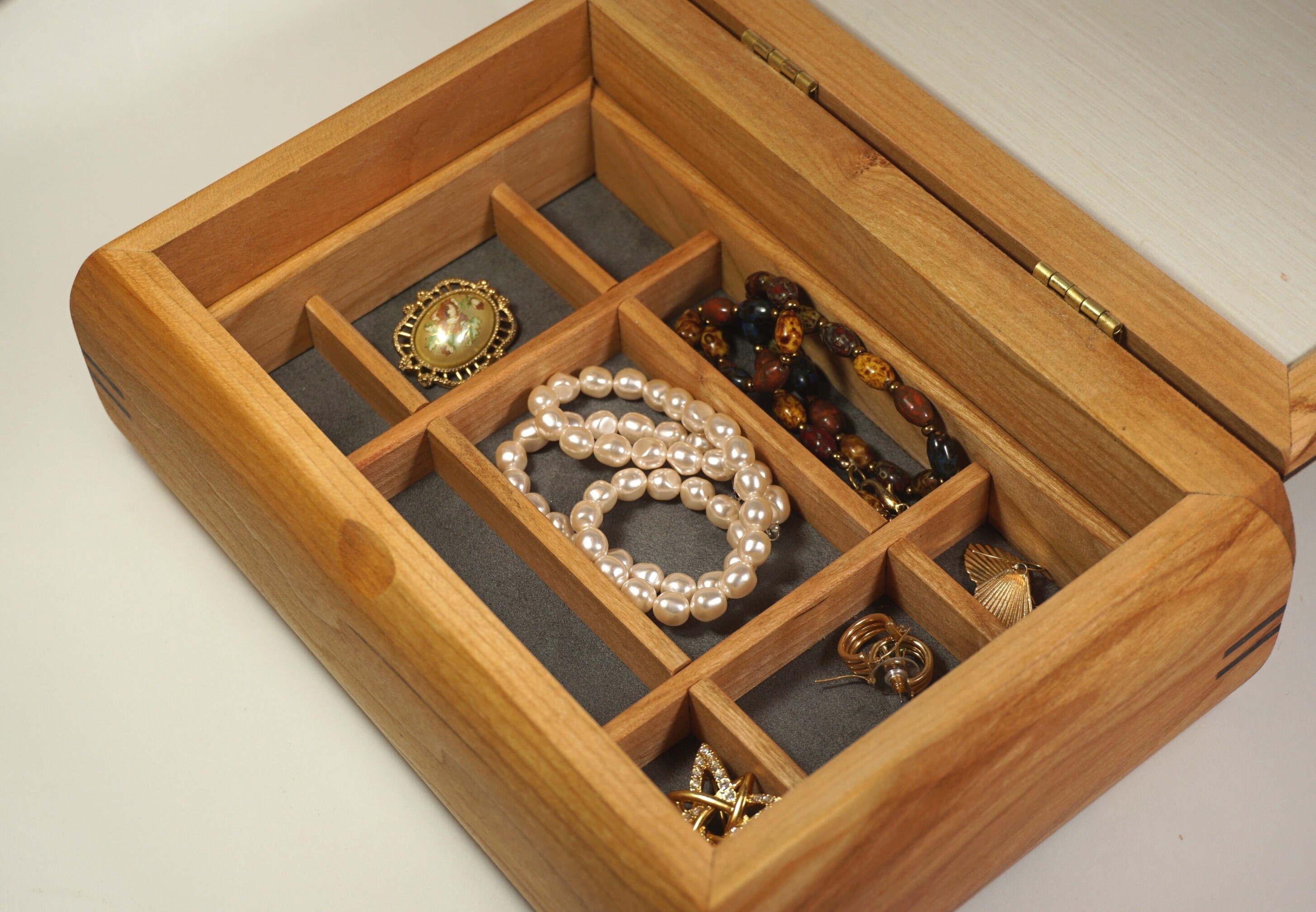 Cherry Wood Jewelry Box With Optional Divider - Etsy