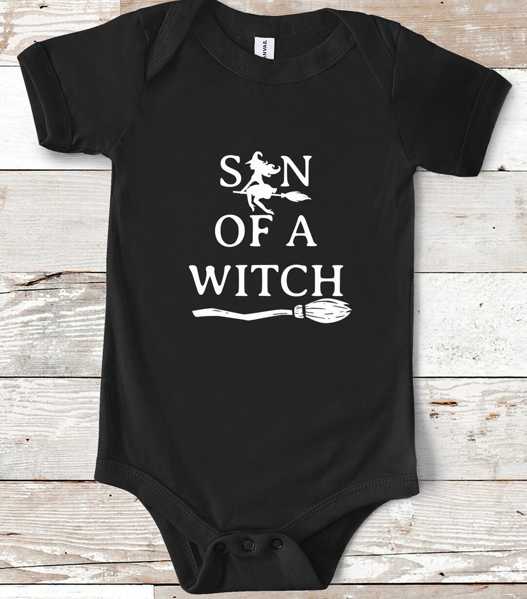 Infant Son of a Witch Witches Witches Broom Graphic Tee T-shirt Tshirt ...