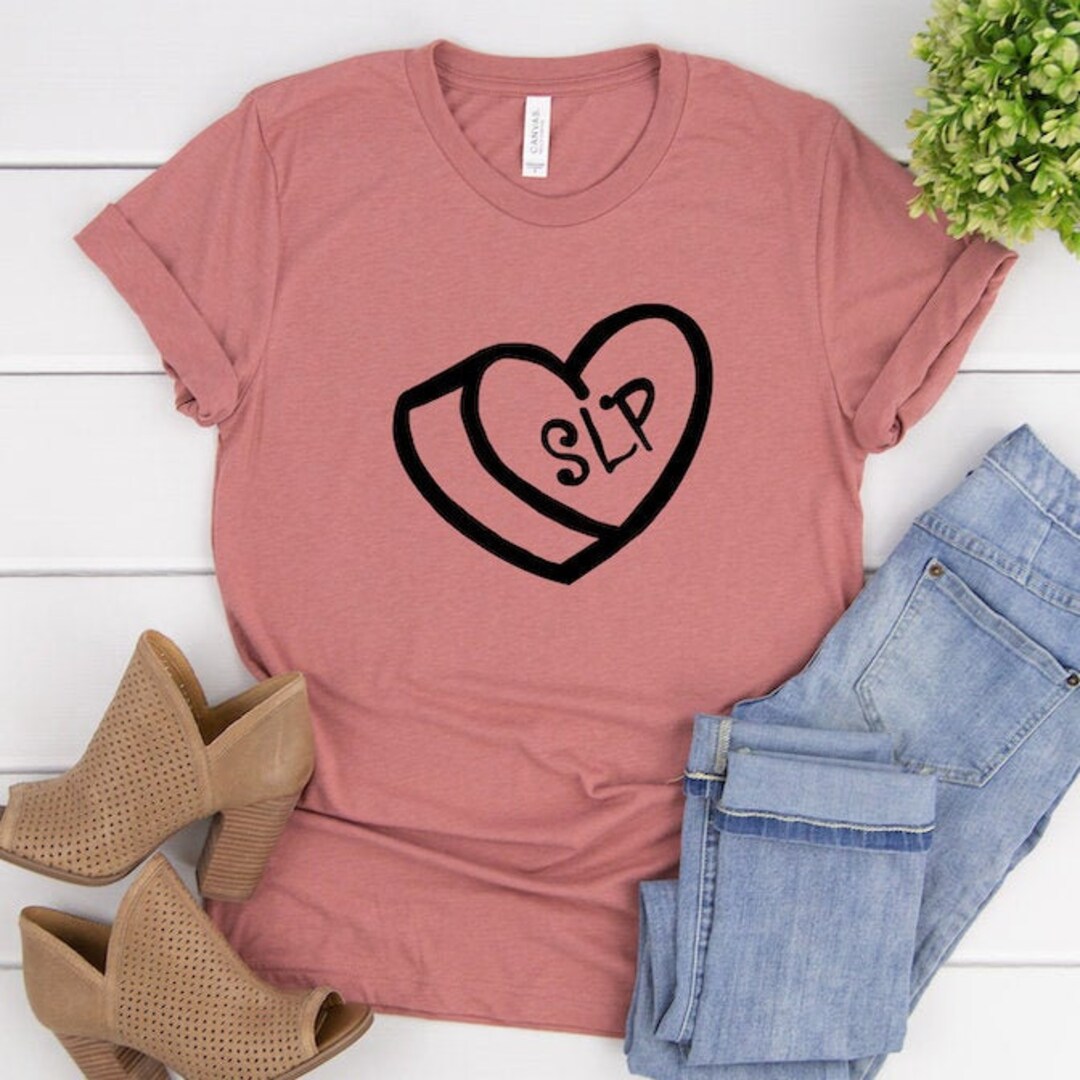 SLP Candy Hearts Sweethearts Speech Language Pathologist Graphic Tee T ...