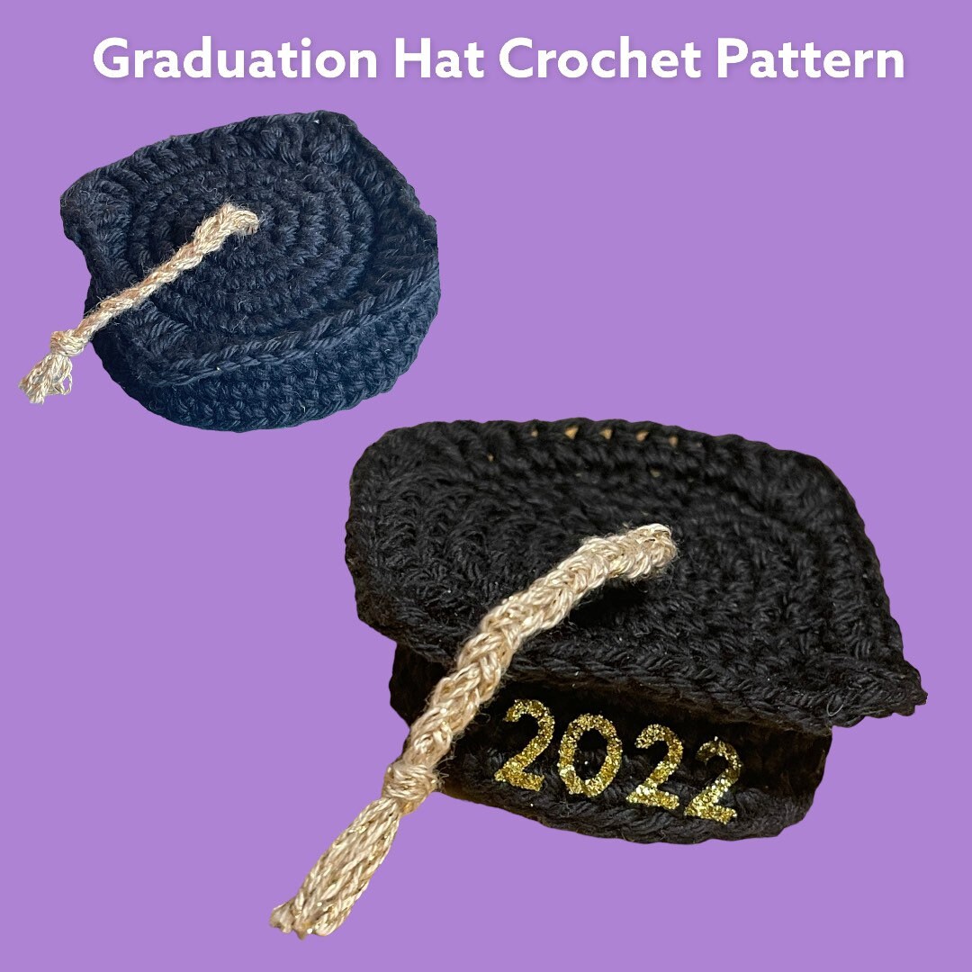 Graduation Hat Crochet Pattern - UK and US Crochet Pattern (cute Gift ...