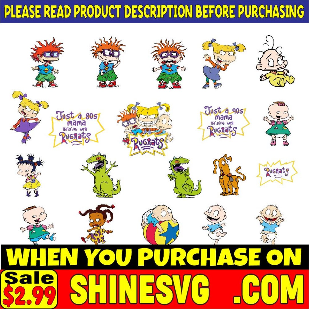 Bundle 17 Files Rugrats Svg Bundle, Rugrats Vector Cricut Silhouette ...