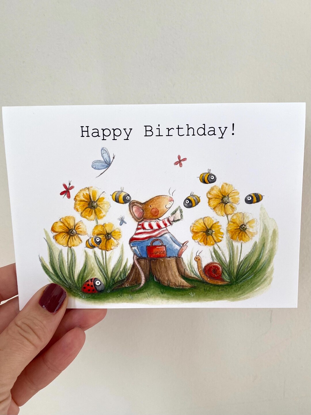 Happy Birthday Card, Mouse Happy Birthday Card From Original ...