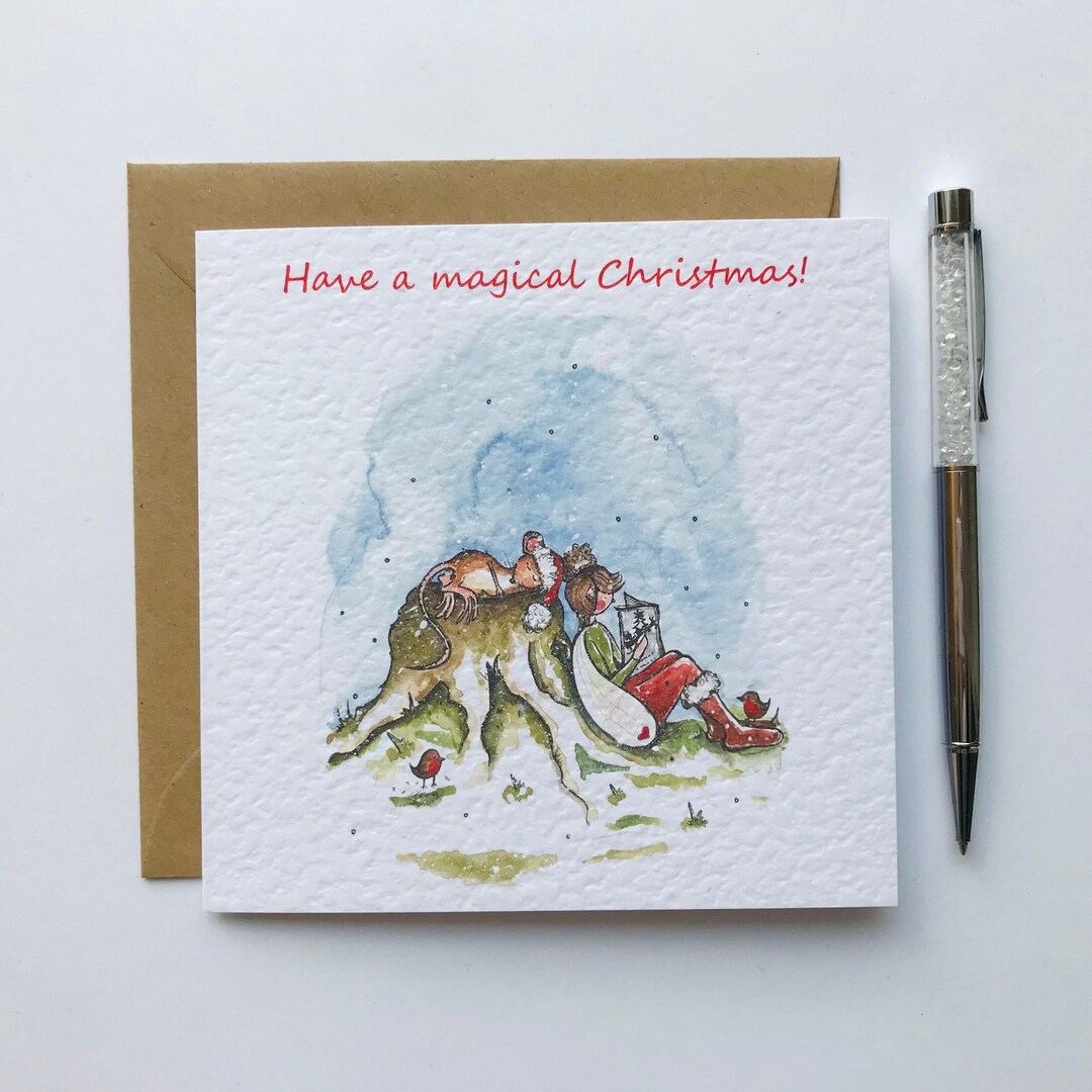 Fairy Christmas Card Mouse Xmas Card Enchanted Forest Card Daughter ...