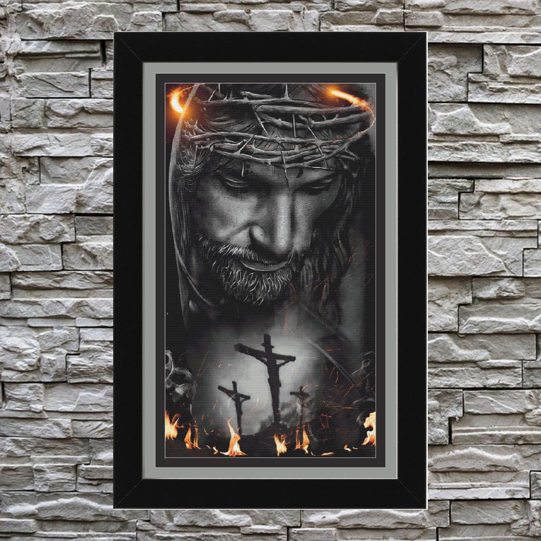 Jesus Crucified Full Coverage Cross Stitch Pattern PDF - Etsy