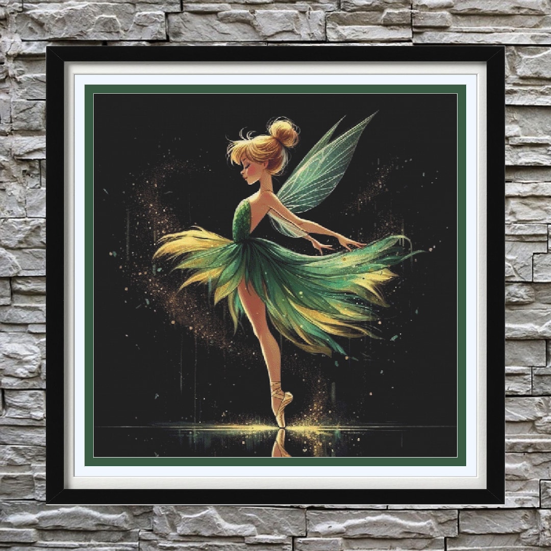 Dancing Tinkerbell Full Coverage Cross Stitch Pattern PDF - Etsy