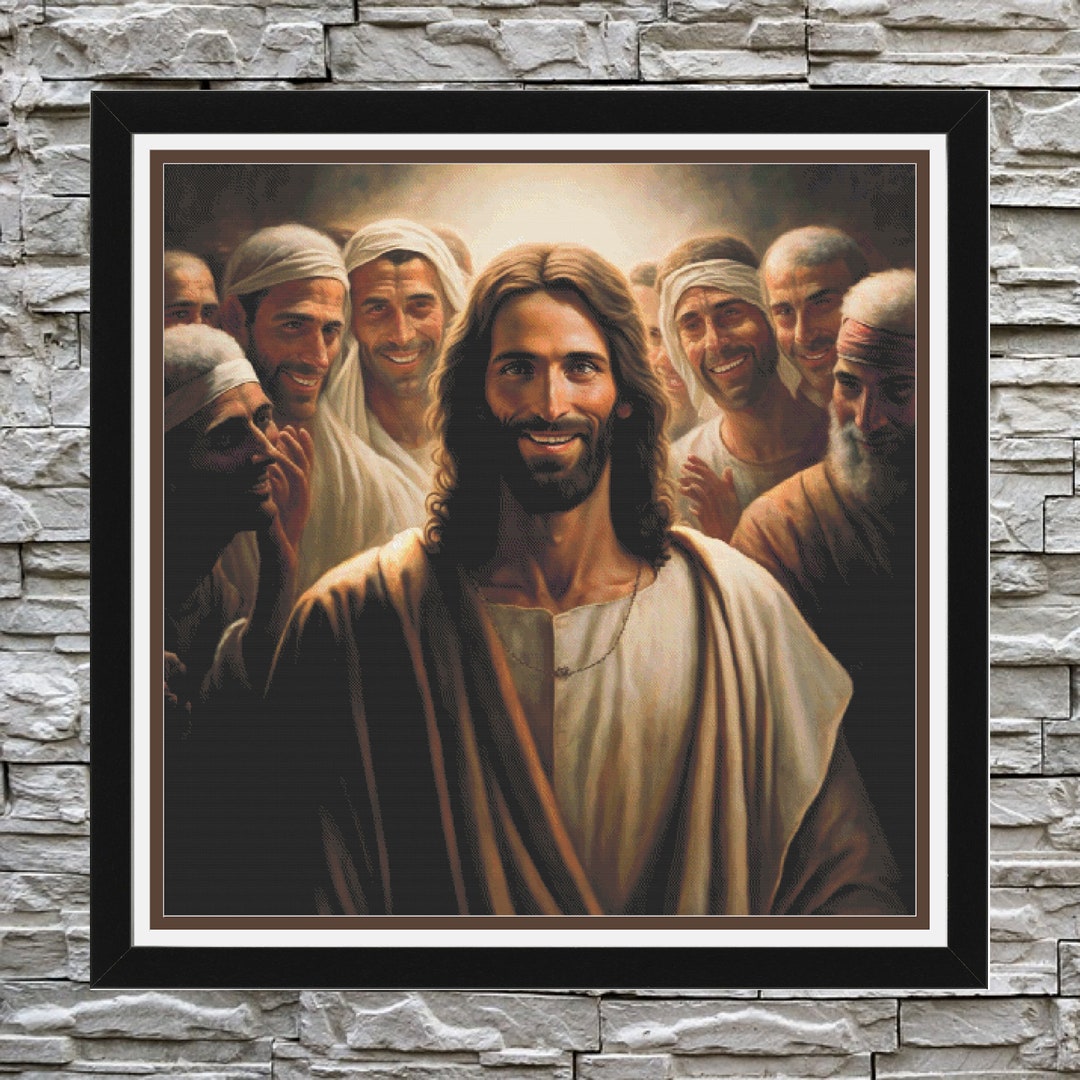Jesus and His Disciples Full Coverage Cross Stitch Pattern PDF - Etsy