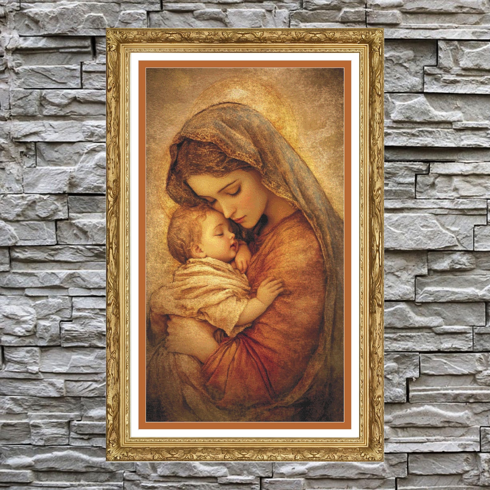 Blessed Virgin Mary Cross Stitch Pattern (PDF) - Etsy