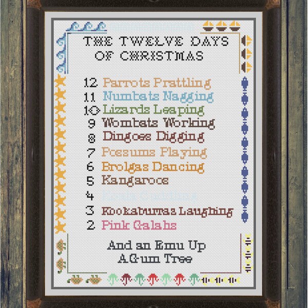 12 Days of Christmas Cross Stitch - Etsy