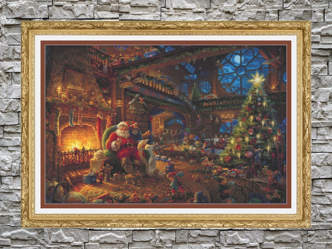 Santa's Day off Full Coverage Cross Stitch Pattern PDF - Etsy