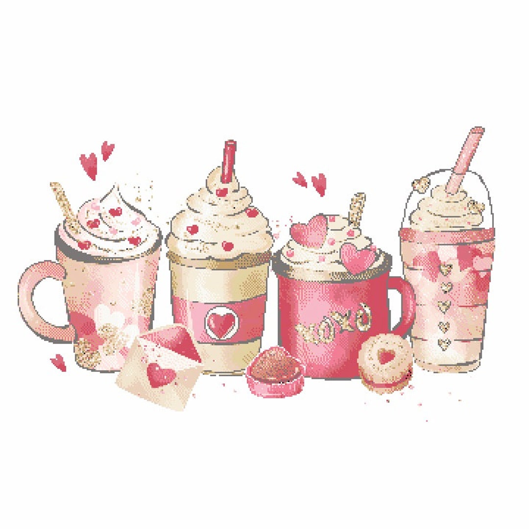 I Love You A Latte Cross Stitch Pattern PDF - Etsy