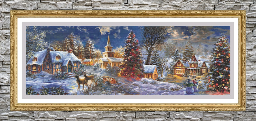 The Stillness of Christmas Full Coverage Cross Stitch Pattern PDF - Etsy