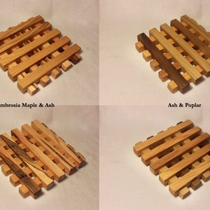 Handmade Wooden Trivets Variety of Woods - Etsy