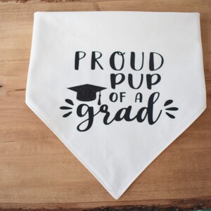 Proud Pup of a Grad, Graduation Tie and Snap Dog Bandana, Graduation ...