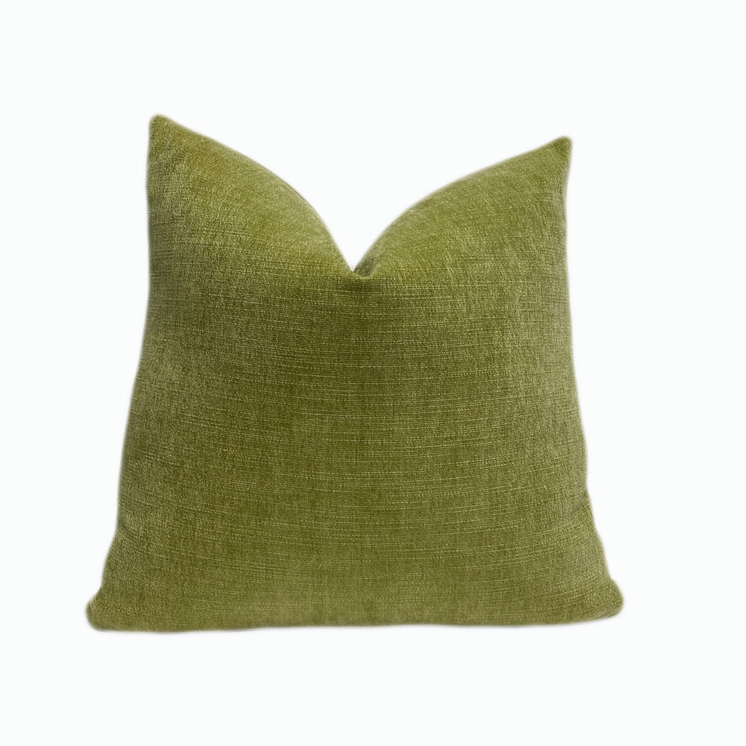 Chartreuse Velvet Throw Pillow Cover | Solid Chartreuse Green Pillow ...