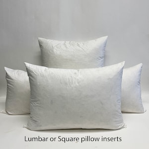 Custom Pillow Inserts in Feather Down and Poly Fiber | Square Pillow ...