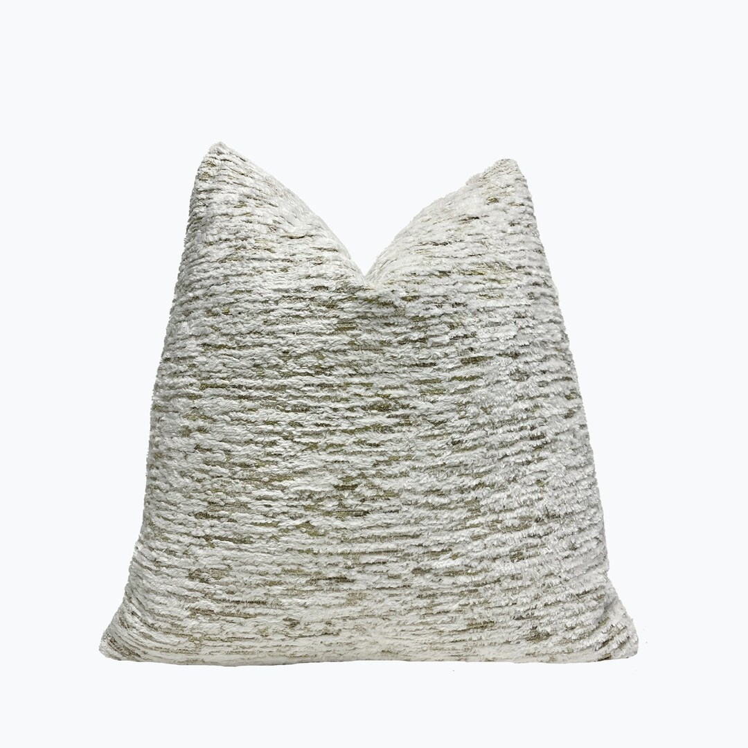 Textured Cream Chenille Throw Pillow Cover | Couch Pillow Cover - Etsy